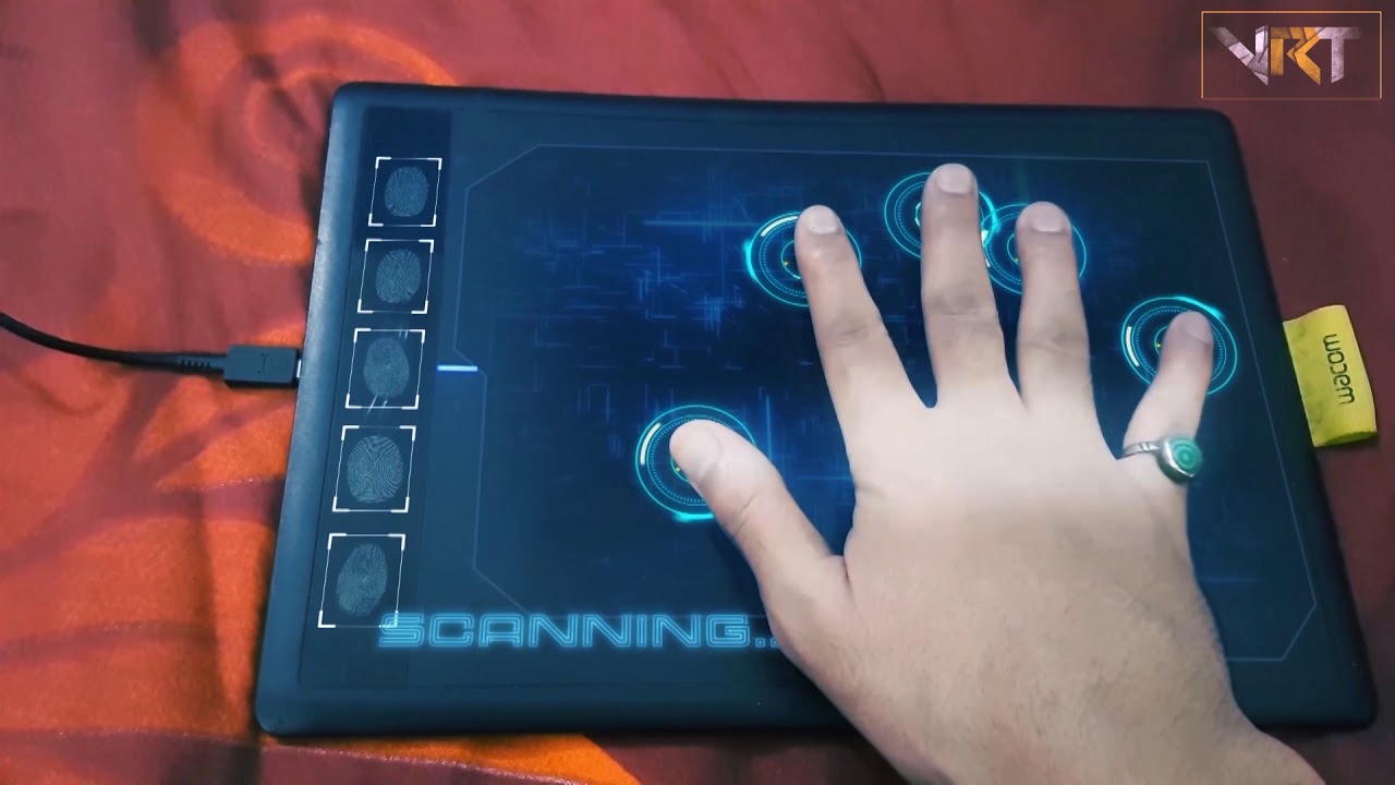 Futuristic hand scanning and projection Effect - YouTube