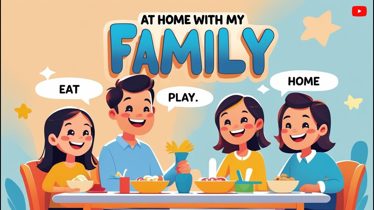 🛋 At Home with My Family | Easy English Listening Practice for ...