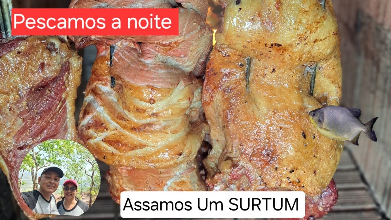 Pescamos a noite e assamos um belo SURTUM..... - YouTube
