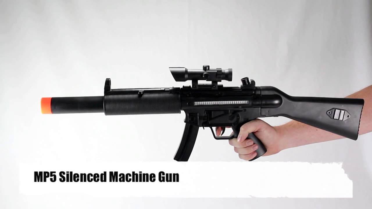MP5 Silenced Machine Gun - YouTube
