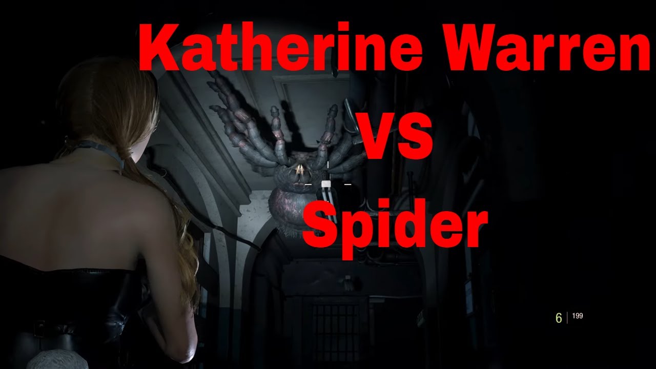 Resident Evil 2 Remake mod Katherine Warren VS Spider - YouTube