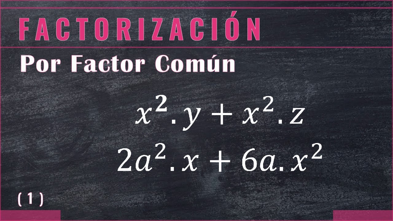 Cómo FACTORIZAR un polinomio por FACTOR COMÚN: ¡Súper fácil! Ejemplo 1 ...