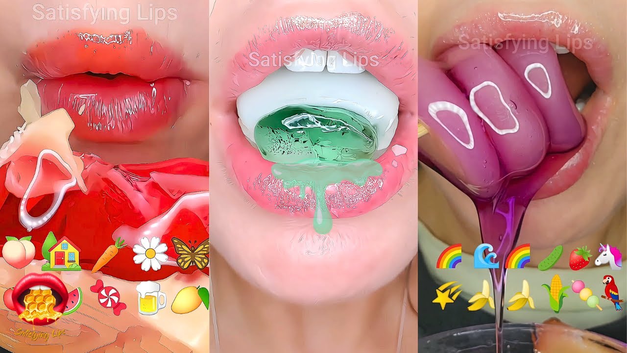 60 Minutes For SLEEP RELAX STUDY Emoji Challenge Satisfying ASMR Mouth ...