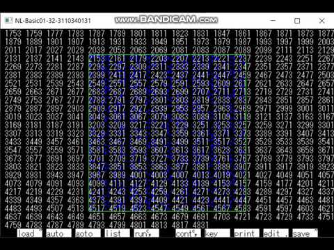 N88-BASICで素数 (1回目)の動画 - YouTube