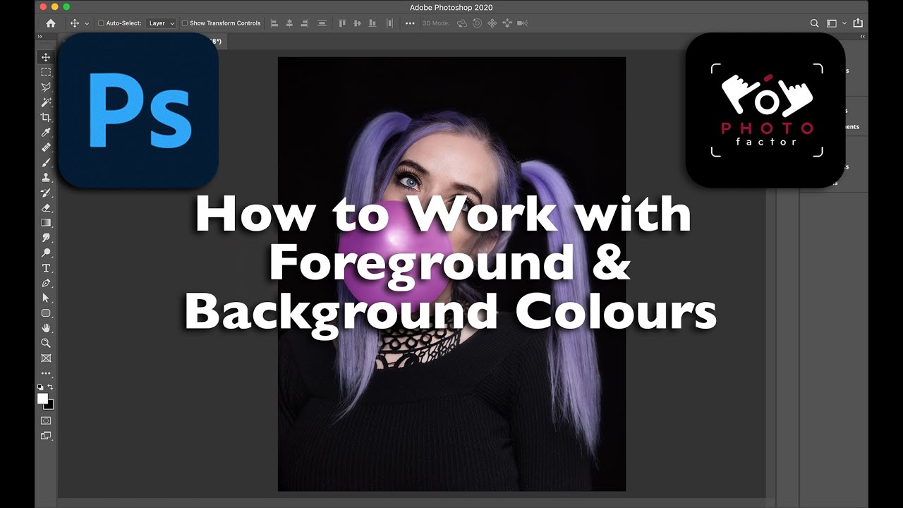 How to use Foreground & Background Colours in Photoshop - YouTube