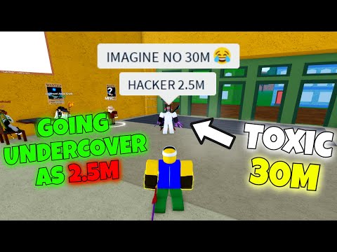 Disguised As a 2.5M to Trap the MOST TOXIC 30M in Blox Fruits!