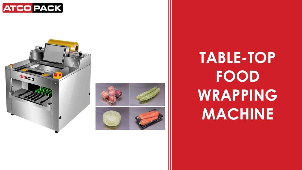 Table Top Food Wrapping Machine | Food Tray Wrappers | ATCOPACK - YouTube