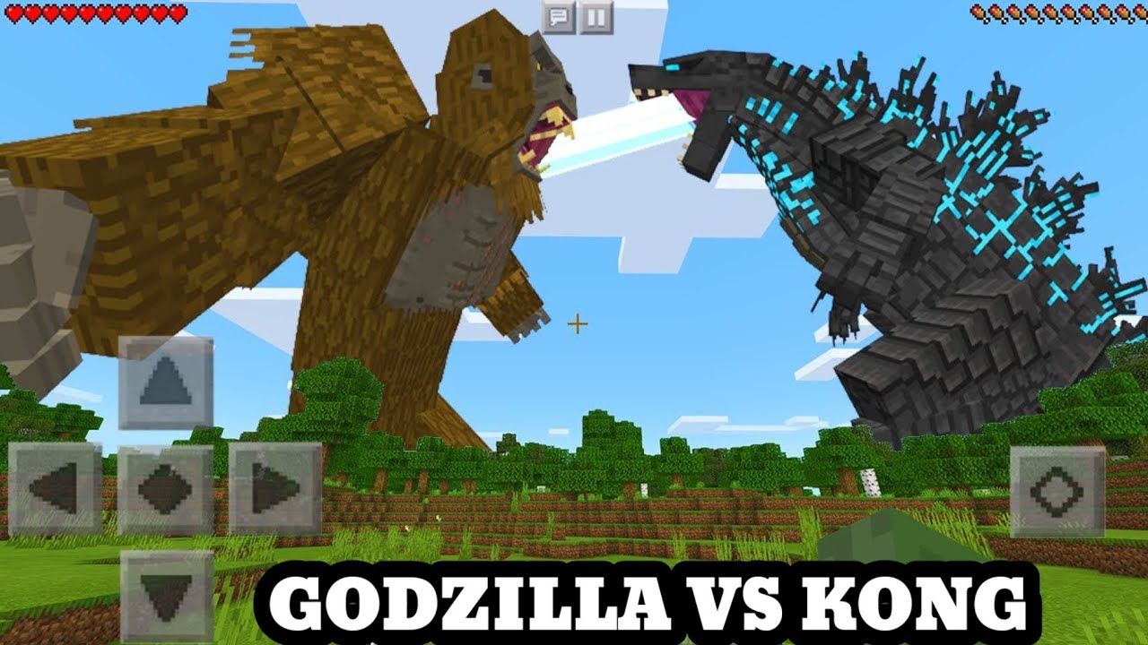 Godzilla vs king kong in minecraft - YouTube