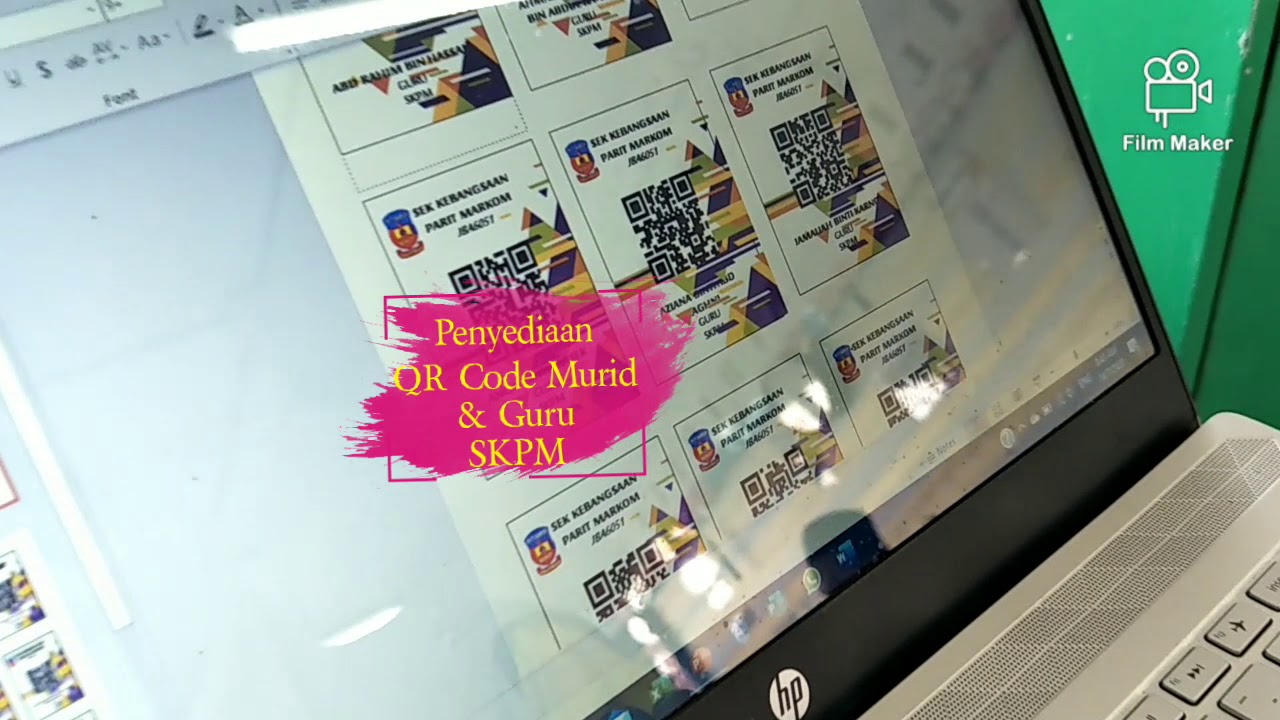 Penyediaan QR Code Pelajar dan Guru SKPM - YouTube