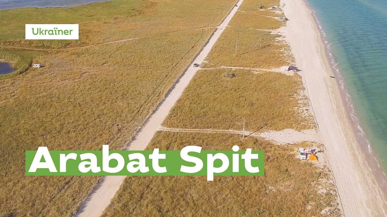 Arabat spit from above · Ukraїner - YouTube