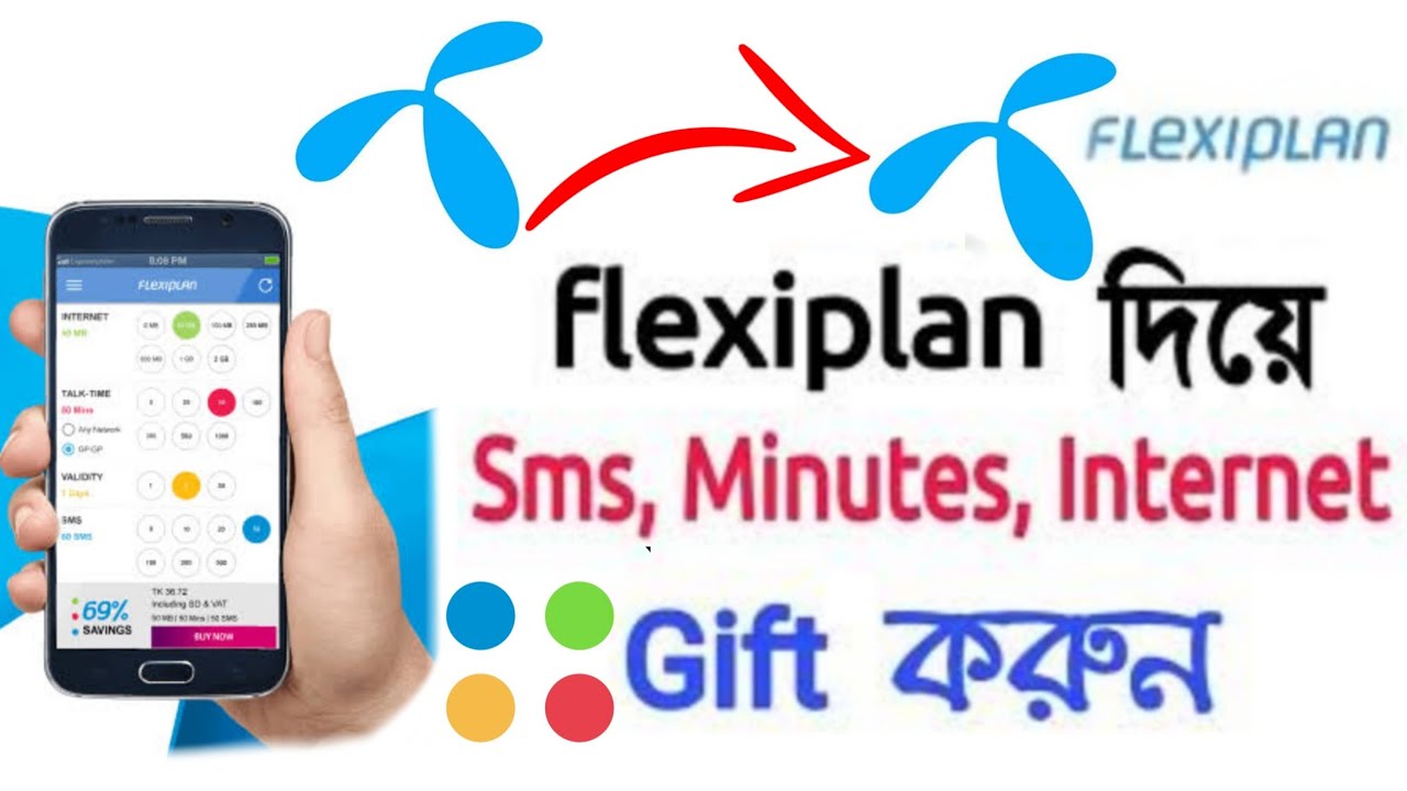 আপনার বন্ধুকে SMS /Internet/Minit gift করুন খুব সহজে | FlexiPlan App gift Gp to Gp 👈 - YouTube