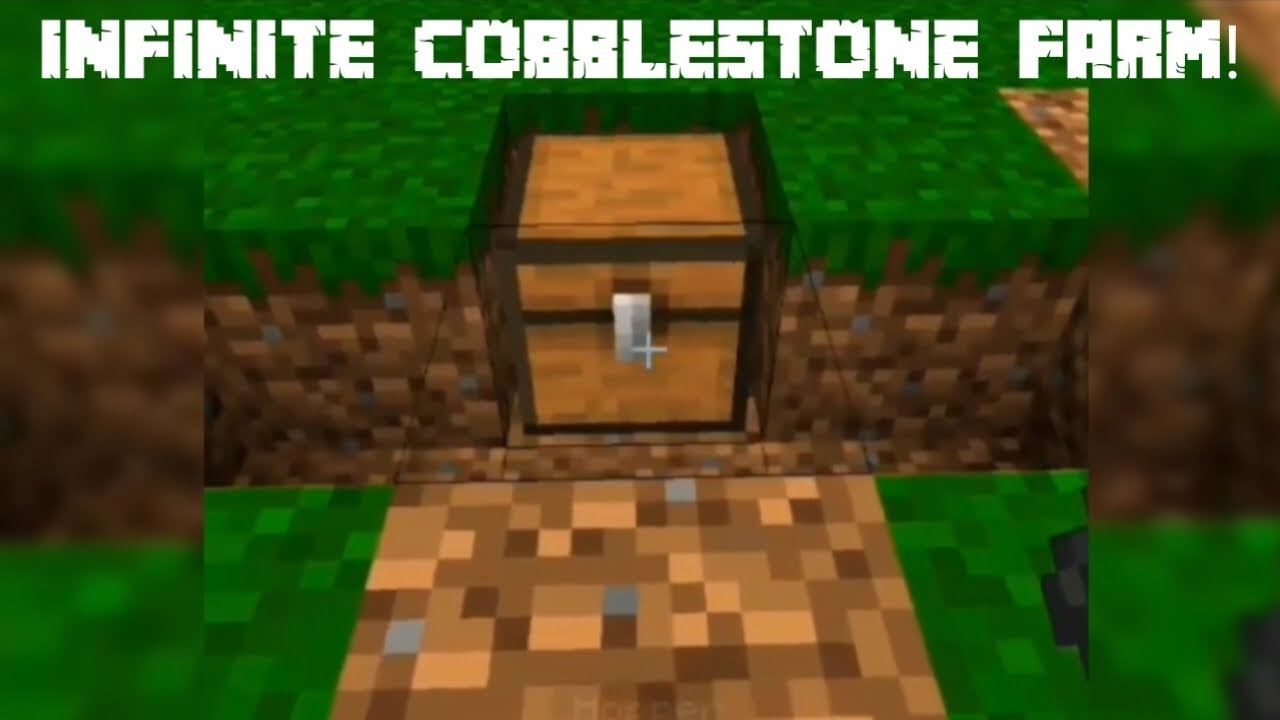 INFINITE COBBLESTONE FARM IN MINECRAFT - YouTube