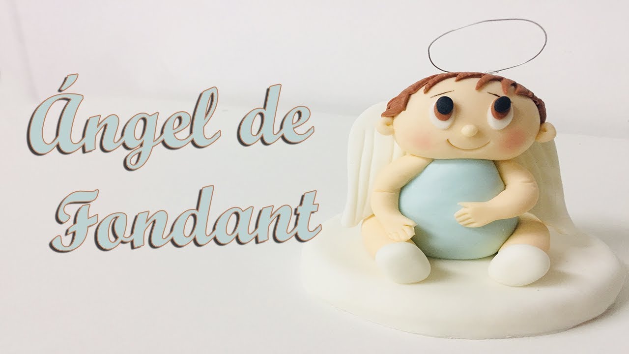 Ángel en fondant / modelado ángel de fondant / How to make fondant ...