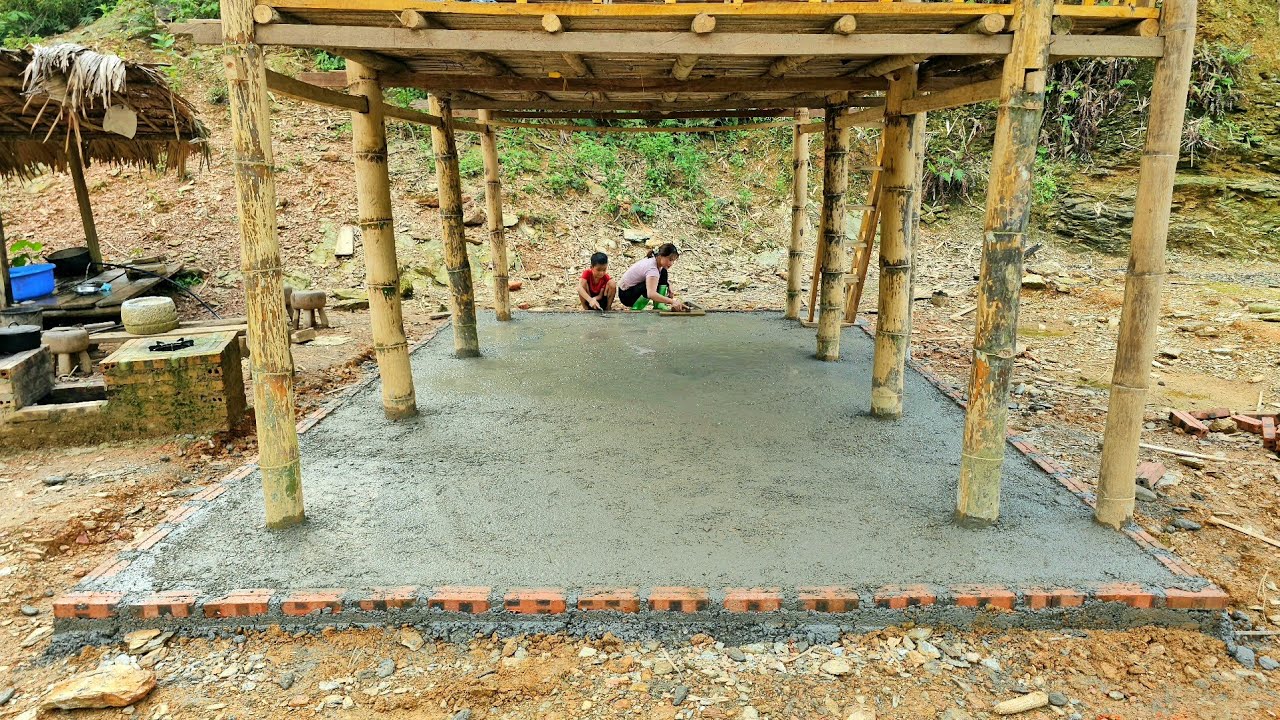 Floor plastering ideas using cement, sand and gravel | Chúc Thị Hồng ...