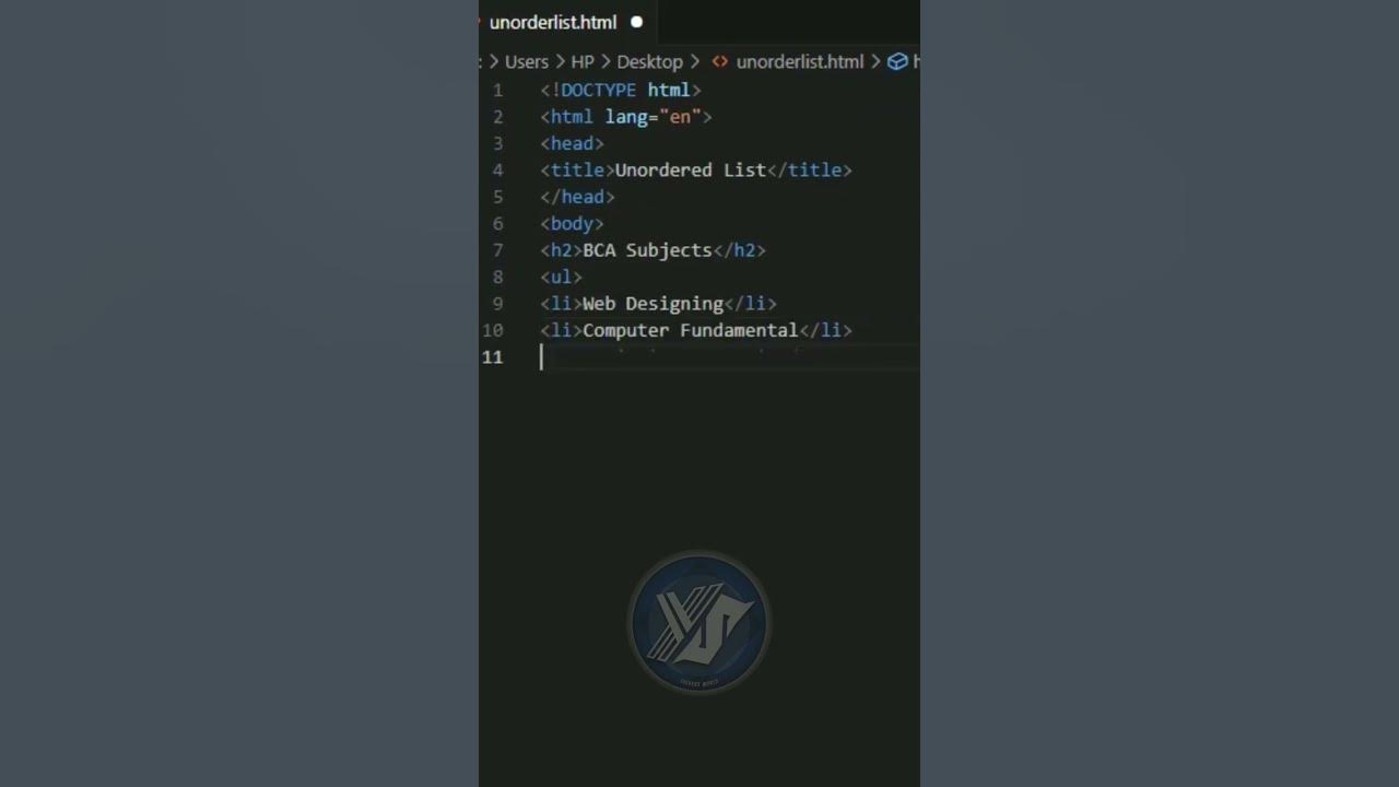 How To Use Unordered List In Html Html Css Java Javascript Youtube