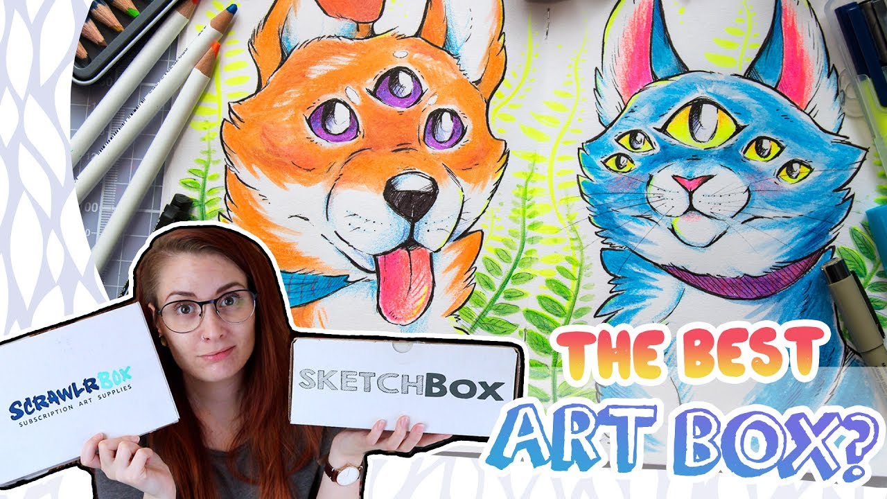 Sketchbox Or Scrawlrbox Comparing Art Supply Boxes Speed Drawing Youtube