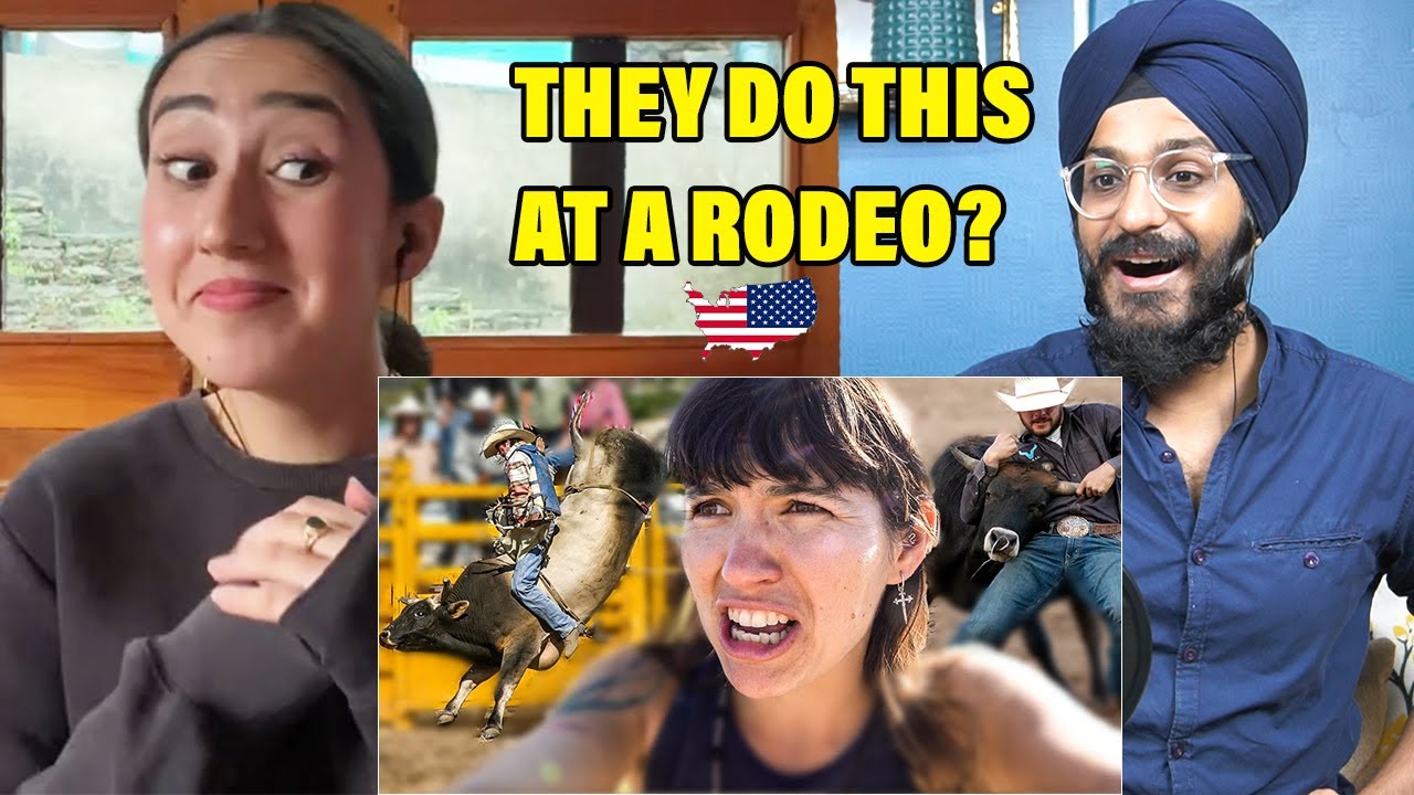 Indians React to European Reacts to Her FIRST American RODEO - YouTube