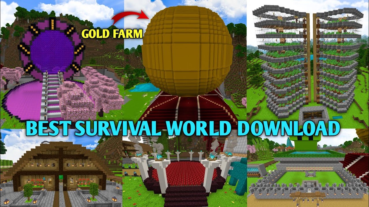 Best Survival World For Minecraft Pocket Edition 1.21 || Best Survival ...