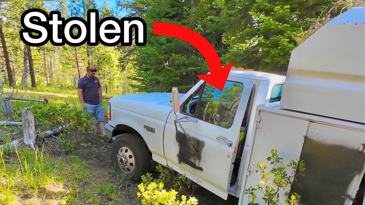Stolen truck abandoned in the woods. Can we get it out?? - YouTube