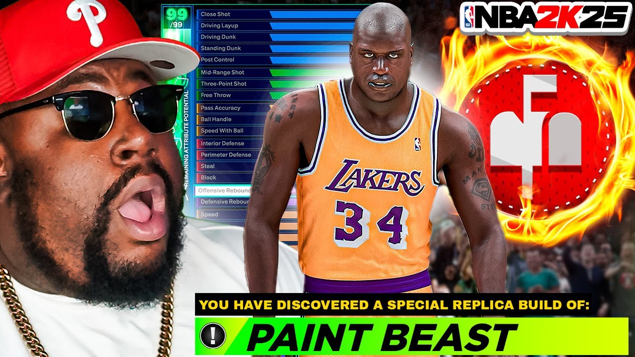 NBA 2K25 SHAQ BUILD FIRST LOOK AT MY BUILDER & MY COURT - YouTube