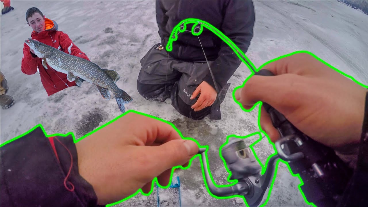 Catching Big Pike Through The Ice (Wisconsin Ice Fishing) - YouTube