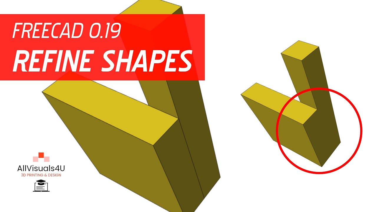 👌🧱 How To Refine A Shape In FreeCAD - Remove Model Lines - FreeCAD ...