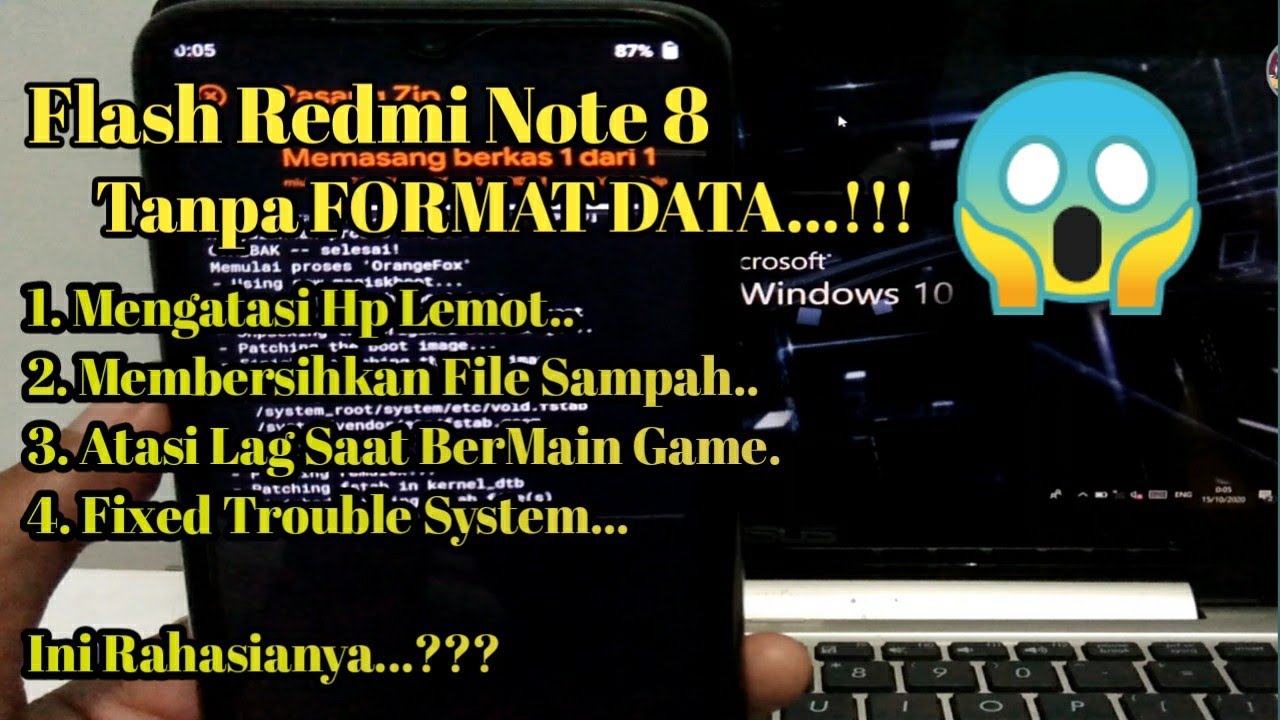 Flash Redmi Note 8 Tanpa hilang Data. - YouTube