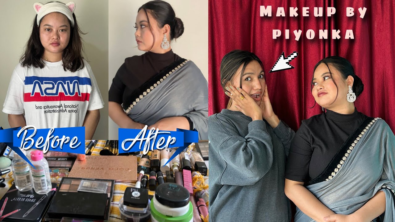MAKE-UP BY @priyankakarki0674 🥳||MY FIRST MAKEOVER🥰 - YouTube