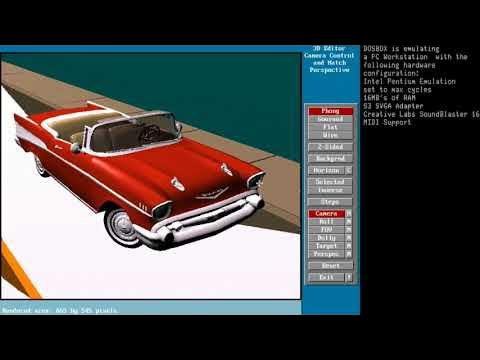 3D Studio For MS-DOS Running on PCEM - YouTube