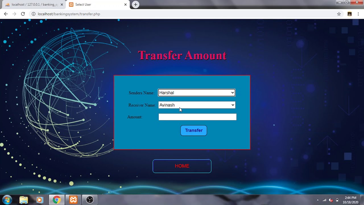 Basic Banking System Task #The Sparks Foundation Internship Task - YouTube