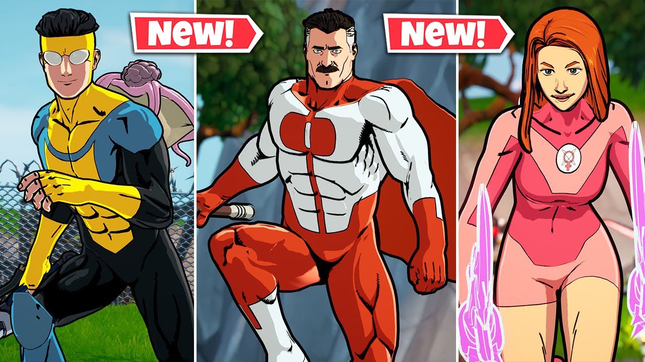 NEW INVINCIBLE Skins in Fortnite | Gameplay & Review - YouTube