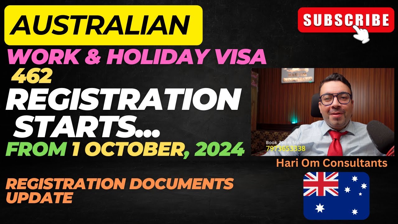 Australian Working holiday visa registration- from 1 Oct 2024 ...