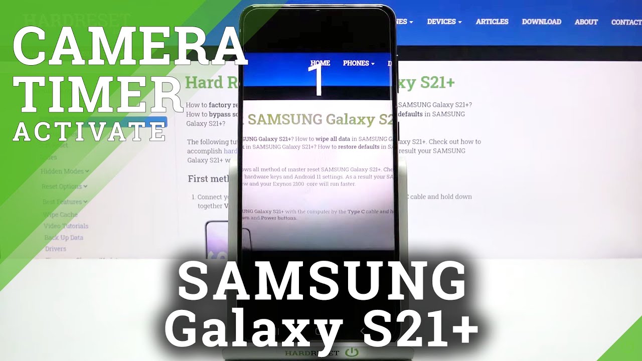 Set Camera Timer on Samsung Galaxy S21+ | Delay Photo | Make Photo ...