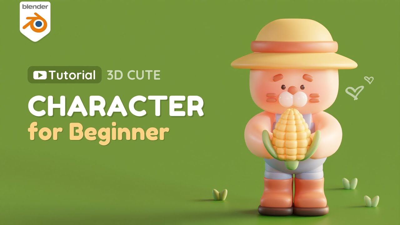 Blender 3D Tutorial | 3D cute Character for Beginner🧑‍🌾 - YouTube