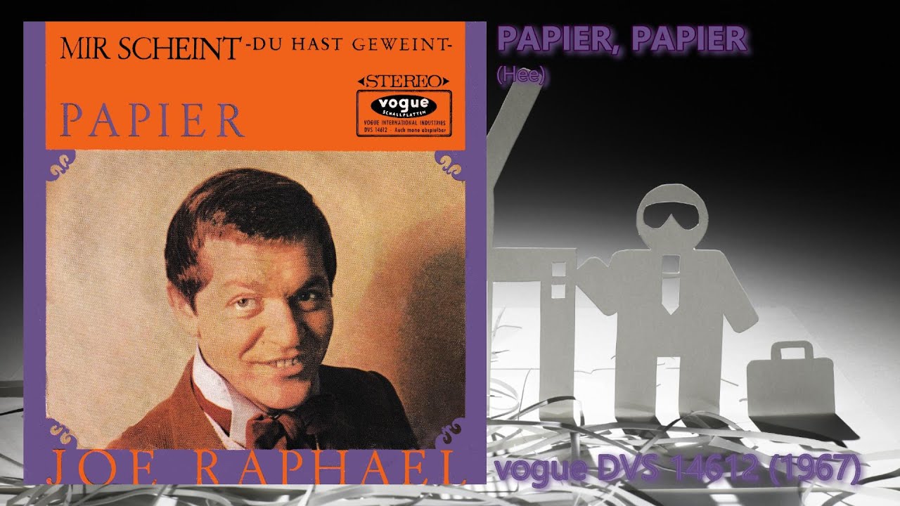 Joe Raphael - Papier (1967) - YouTube