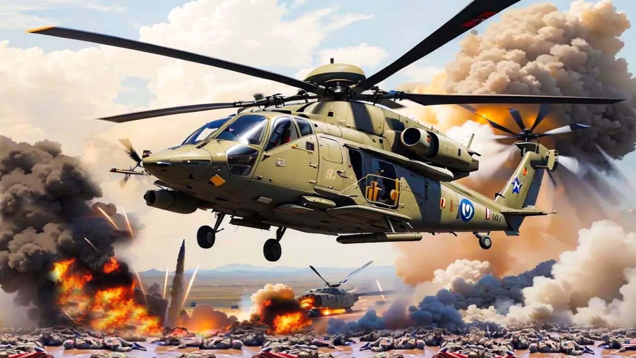 Russian and Hezbollah helicopters bombard 5,000 US and Israeli troops ...