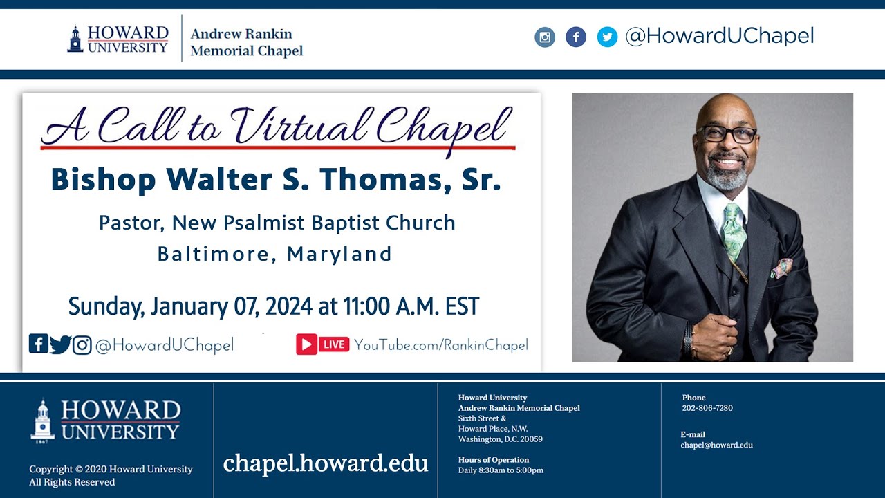 Bishop Walter S. Thomas | Andrew Rankin Memorial Chapel | Howard ...