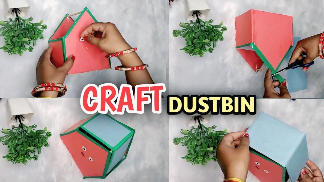 DIY Easy Dustbin - How to Make a Simple Trash Can 😱@CrafterAnukriti ...