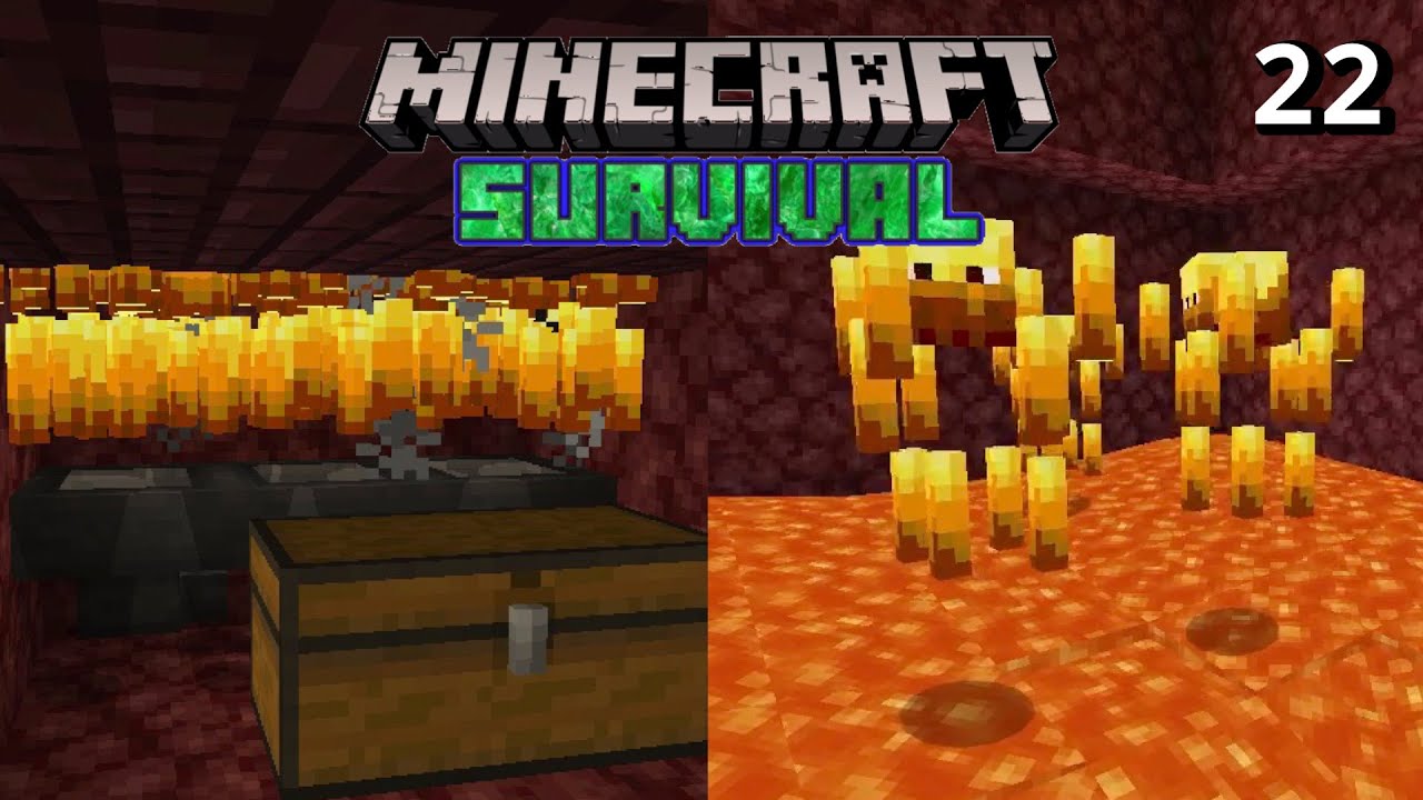 BLAZE SPAWNER XP FARM Minecraft Survival Episode 22 Season 3 - YouTube