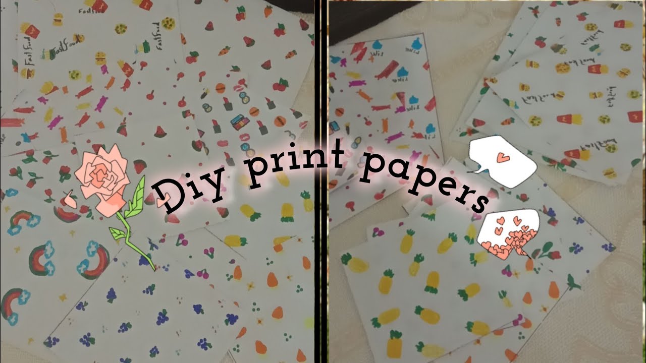 Diy print papers. pattern paper. - YouTube