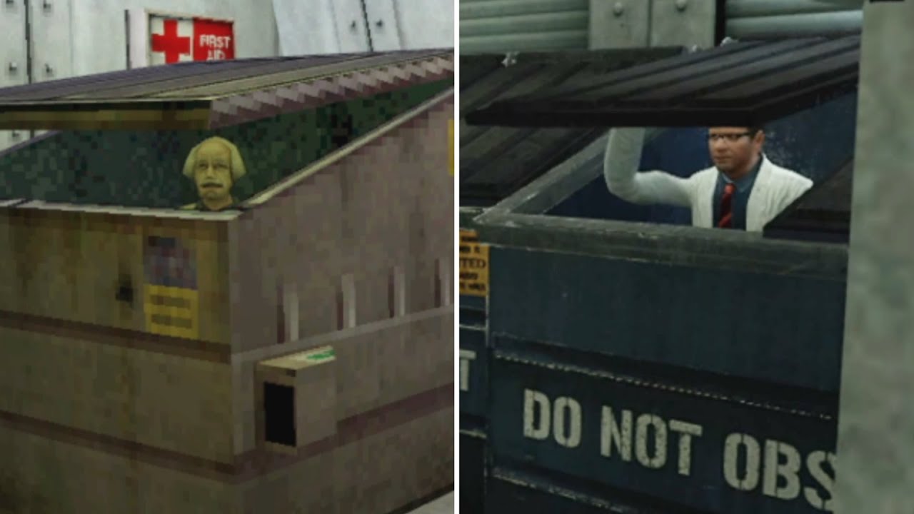 The scientist hiding in the dumpster (Half-Life / Black Mesa comparison ...