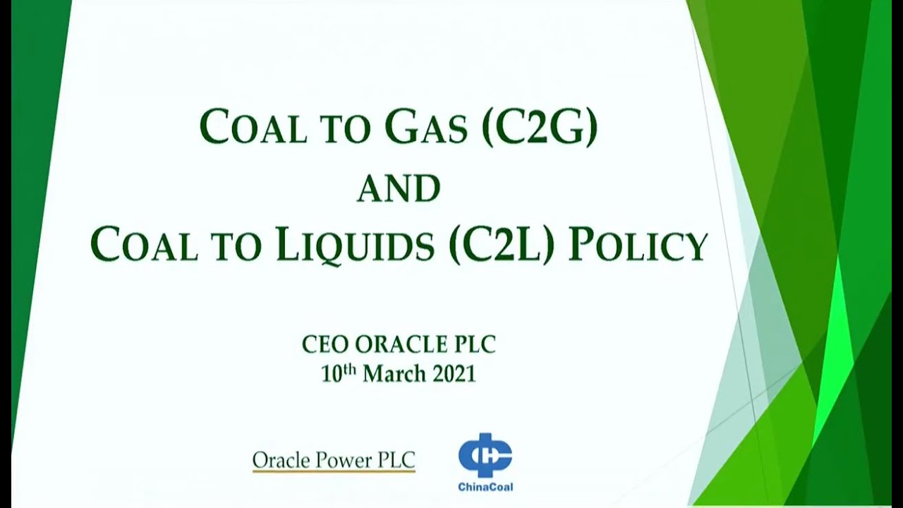 Coal To Gas and Coal to Liquid Policy | Chief executive officer oracle ...