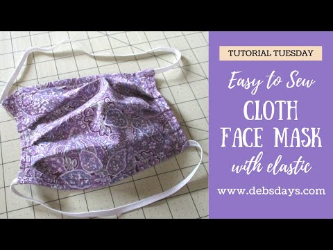 Deb's Days: How to Make a One-Handed Elastic Face Mask - Tutorial Tuesday