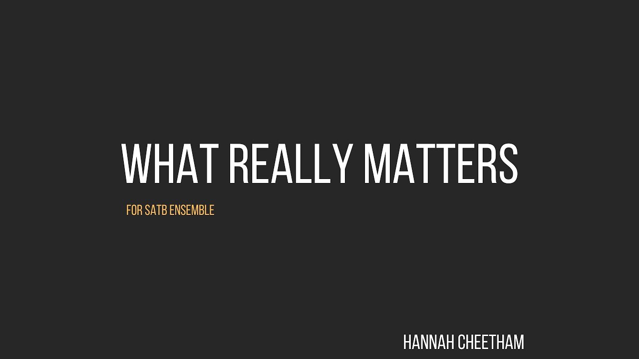 What Really Matters | Hannah Cheetham | Griffith Conservatorium Vocal ...
