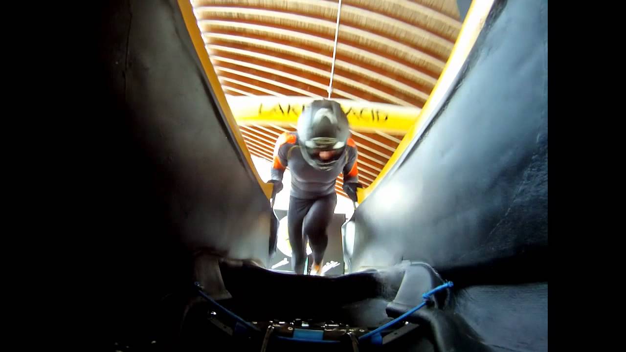 Lake Placid 2 Man Bobsled Run - Brakeman View Inside the Sled - YouTube