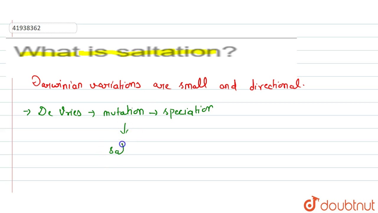 Saltation Biology