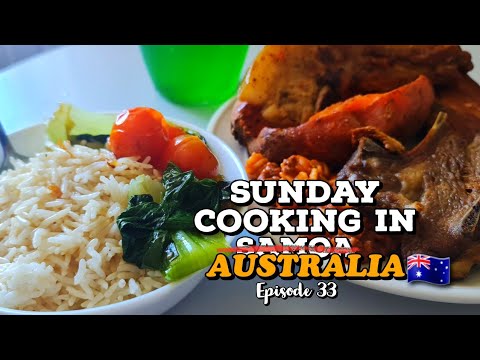 SUNDAY COOKING BUT NOT IN SAMOA | LAMB, PORK, SWEET POTATO, RICE ...