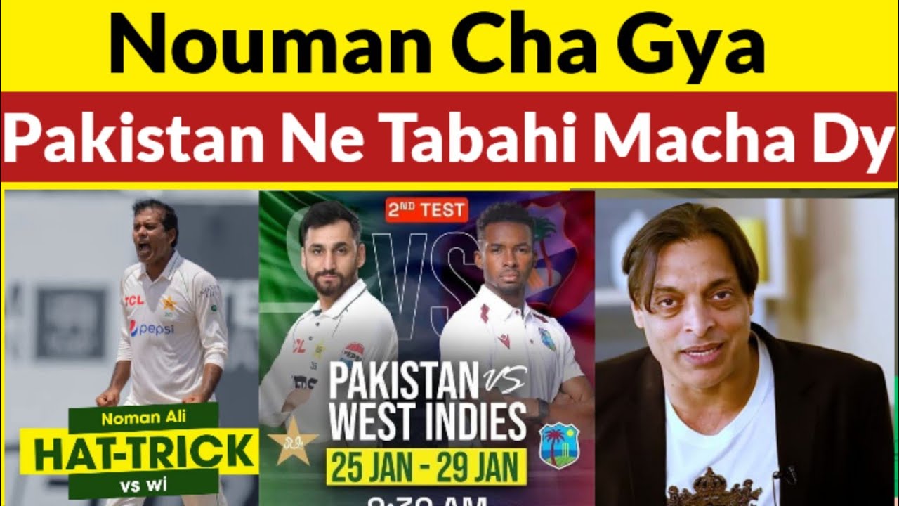 Nouman Ali Hatric | West indies 163 All Out | Pakistan 70/ 4 - YouTube