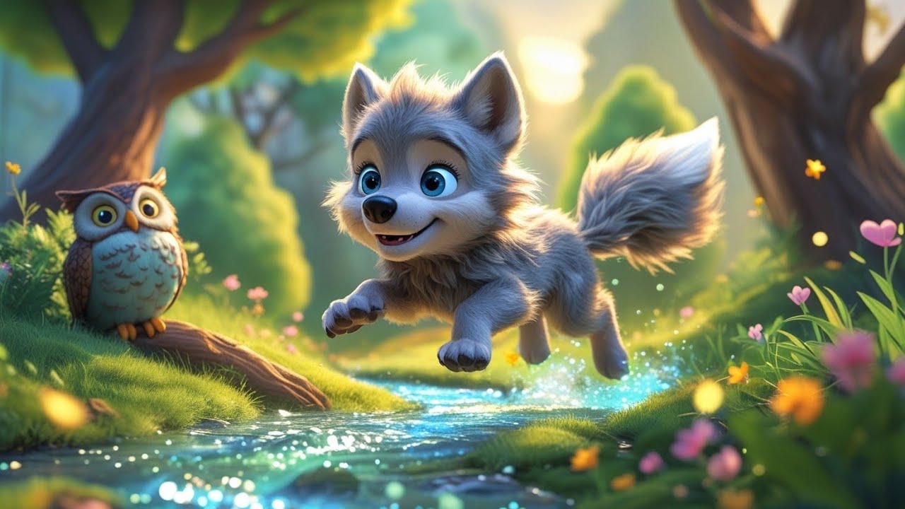 "Little Wolf's Brave Adventure | Kids Nursery Rhyme & 3D Animation ...