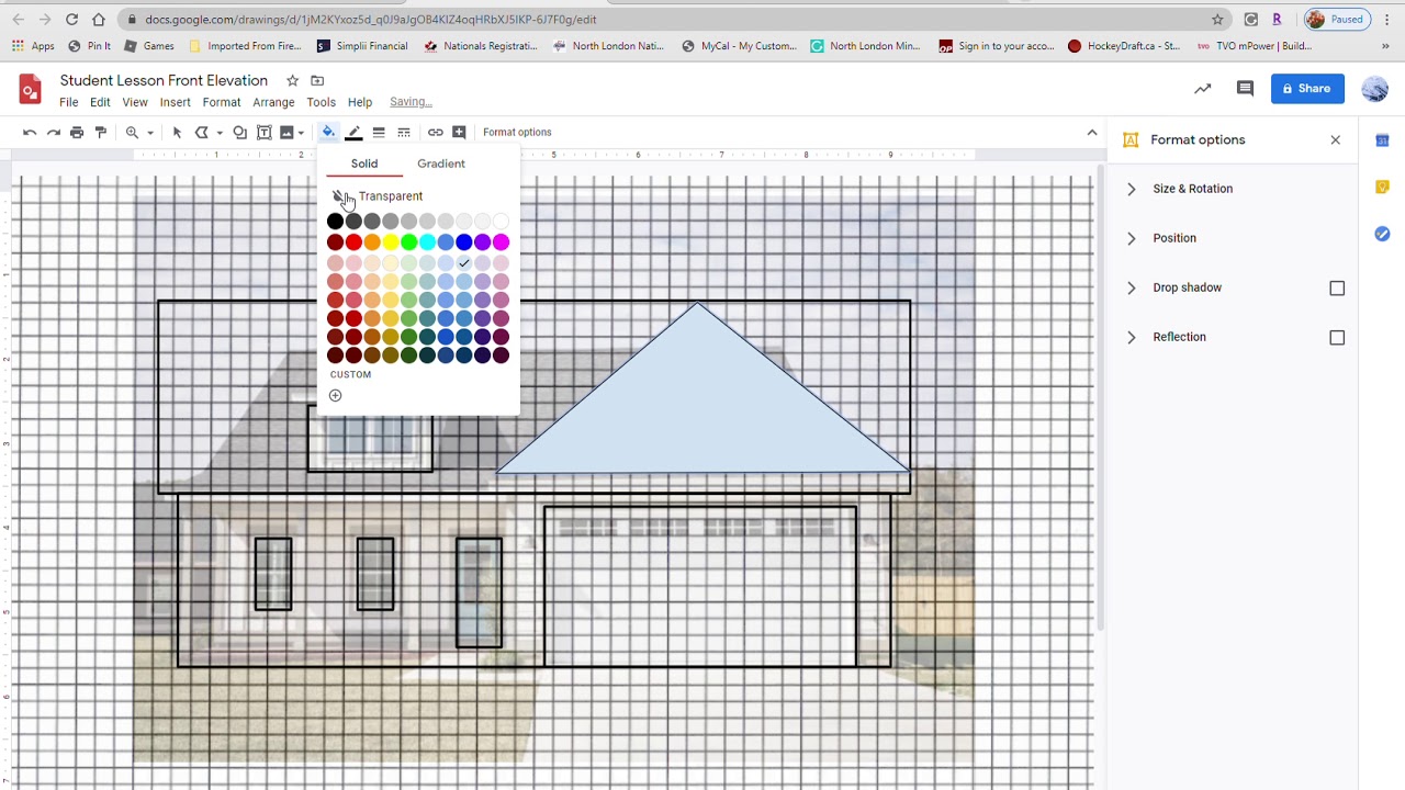 Creating a Front Elevation Drawing from a house photo using Google ...